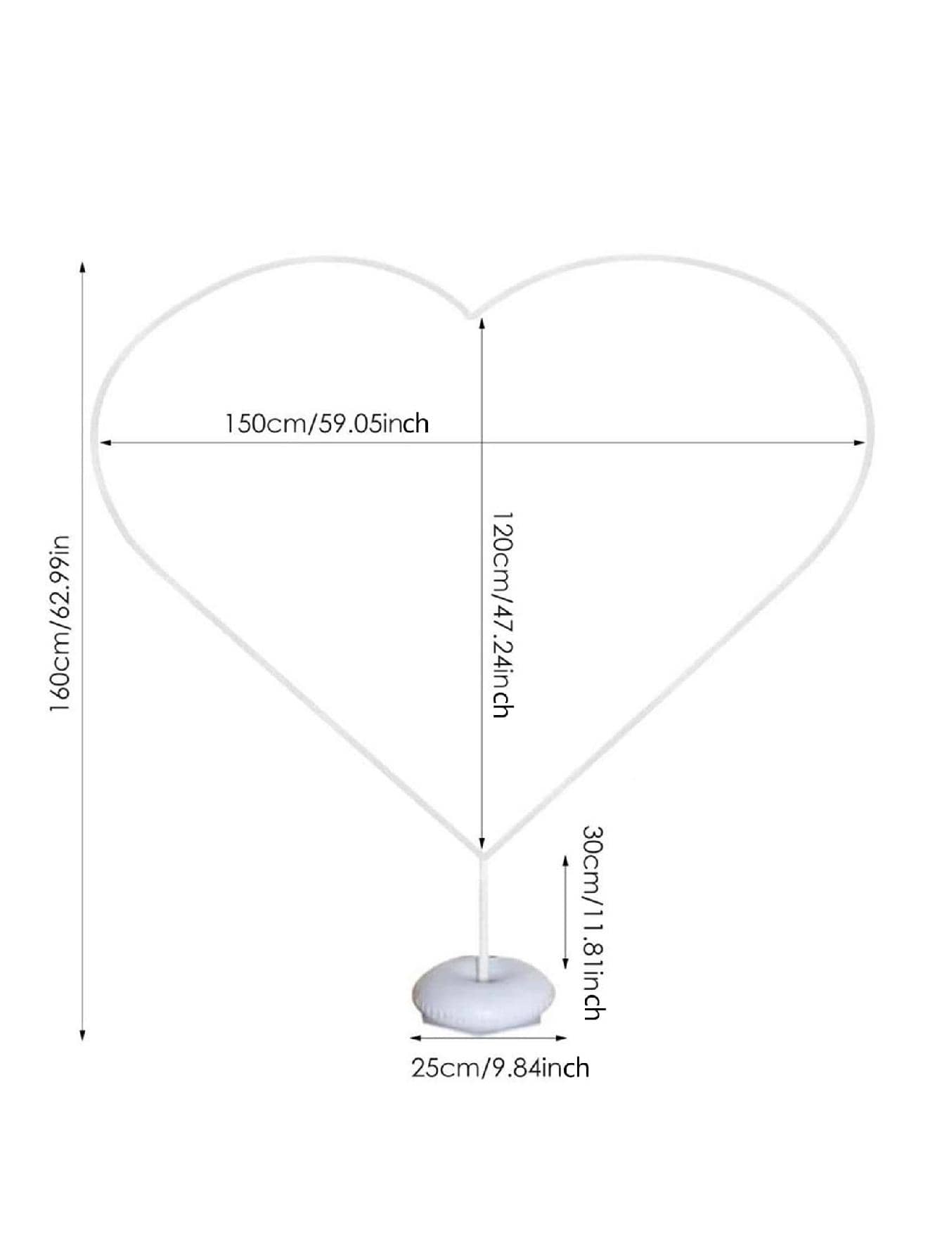 White Valentine's Day Party Holiday Balloon Heart Shape Stand | SHEIN USA
