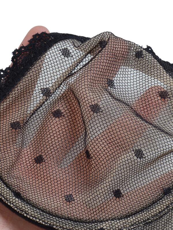 Women's Sexy See-through Lace Mesh Sheer Bralette Bra Without Padding ...