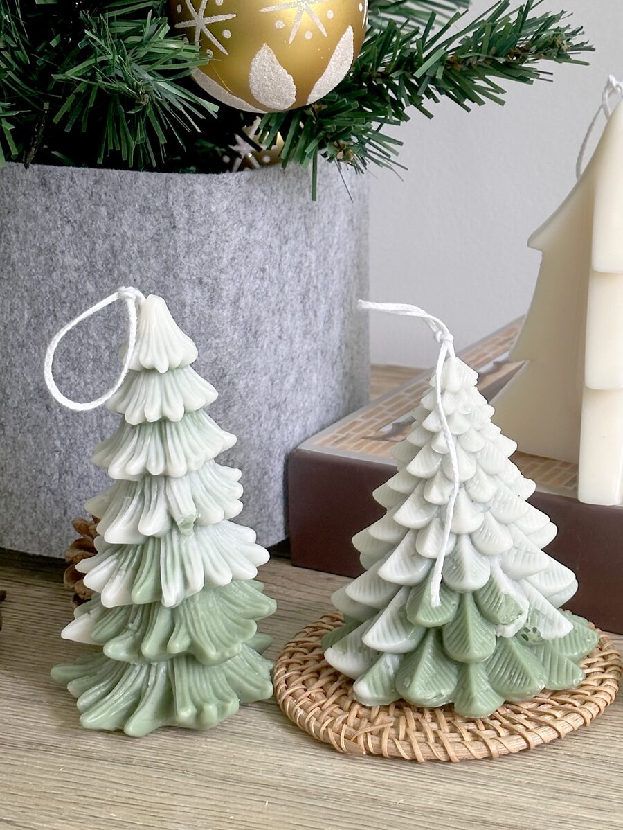 2pcs/Set Pine Tree Shaped Candle Molds | SHEIN USA