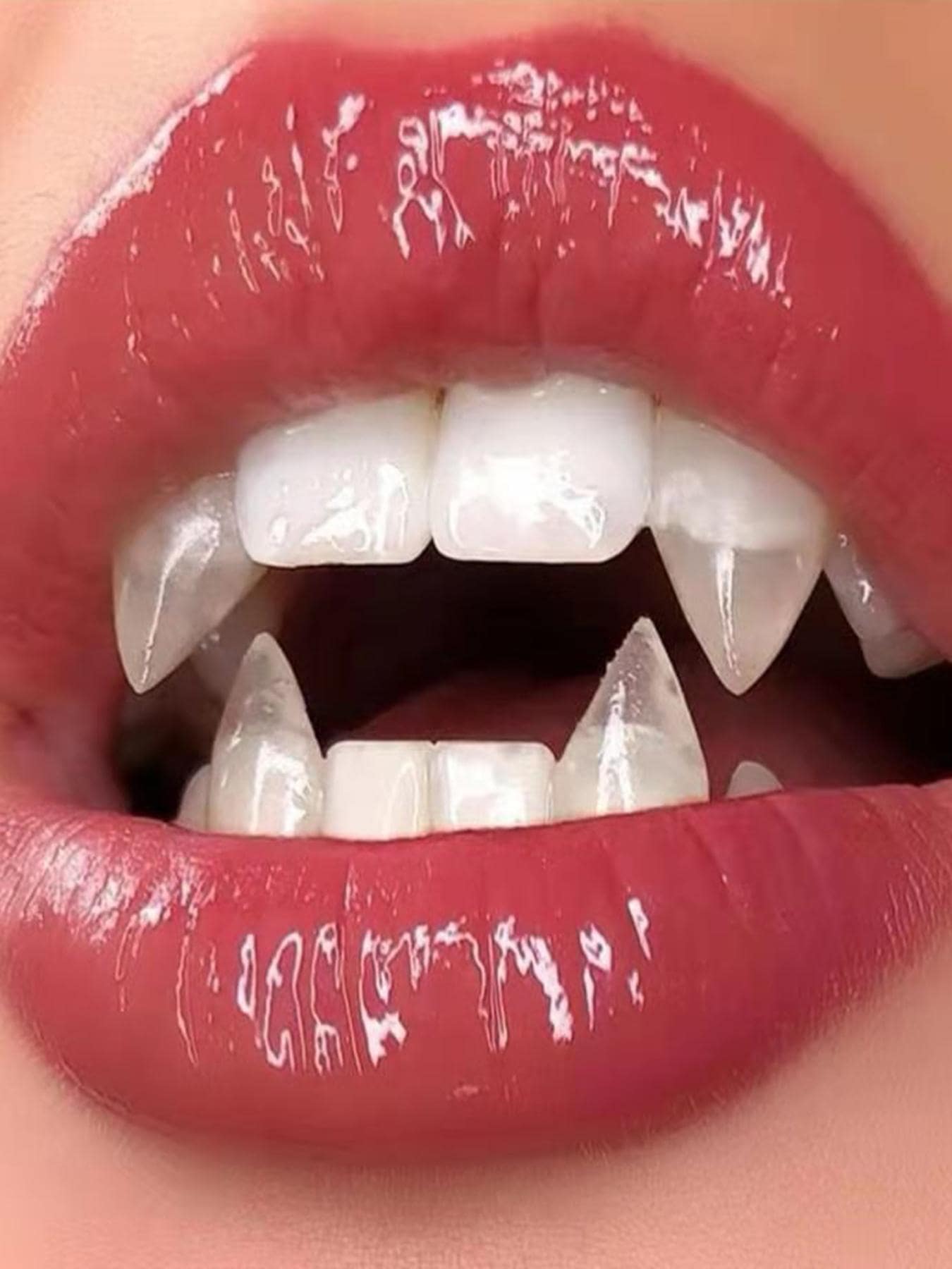 15mm Transparent Packaging Vampire Fangs Fake Teeth For Decoration for ...
