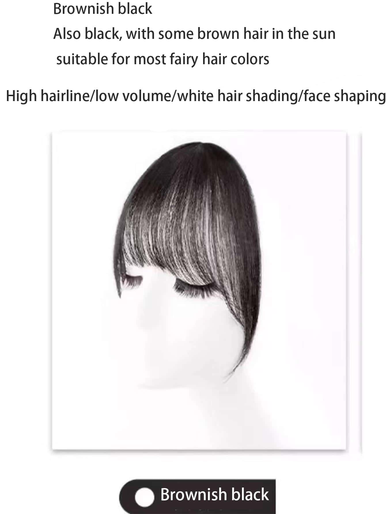 Air Fringe Wig French Bangs With Sparse Temples Natural Look Hair Piece ...
