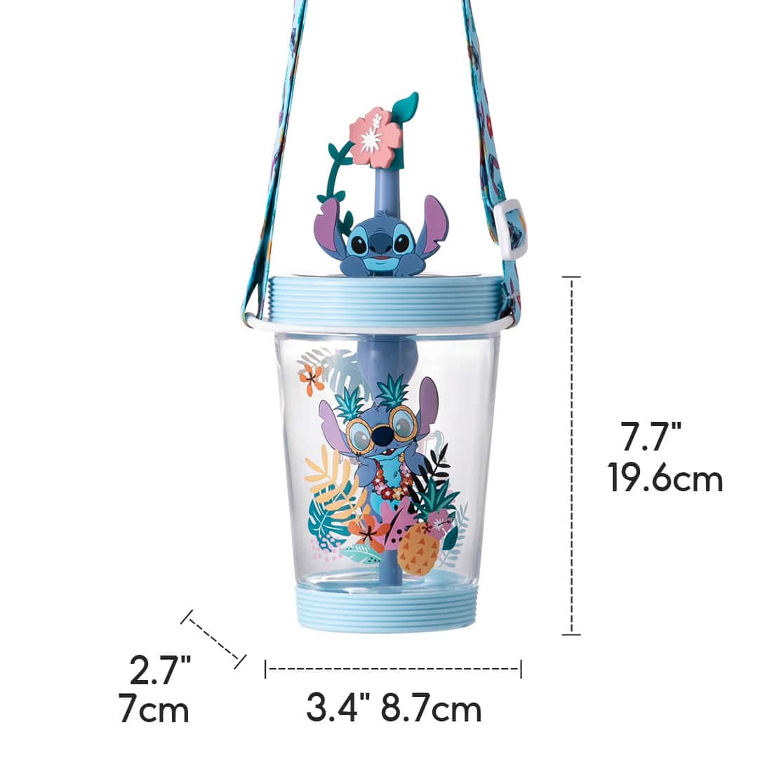 Miniso Lilo & Stitch Series Portable Straw Thermos Cup Cute Cartoon ...