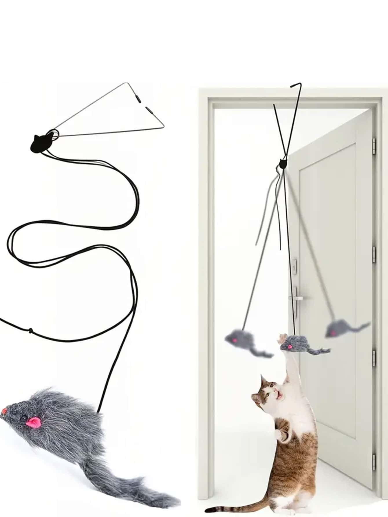 1pc Hanging Self-Entertainment Cat Toy With Telescopic Claw Rope ...
