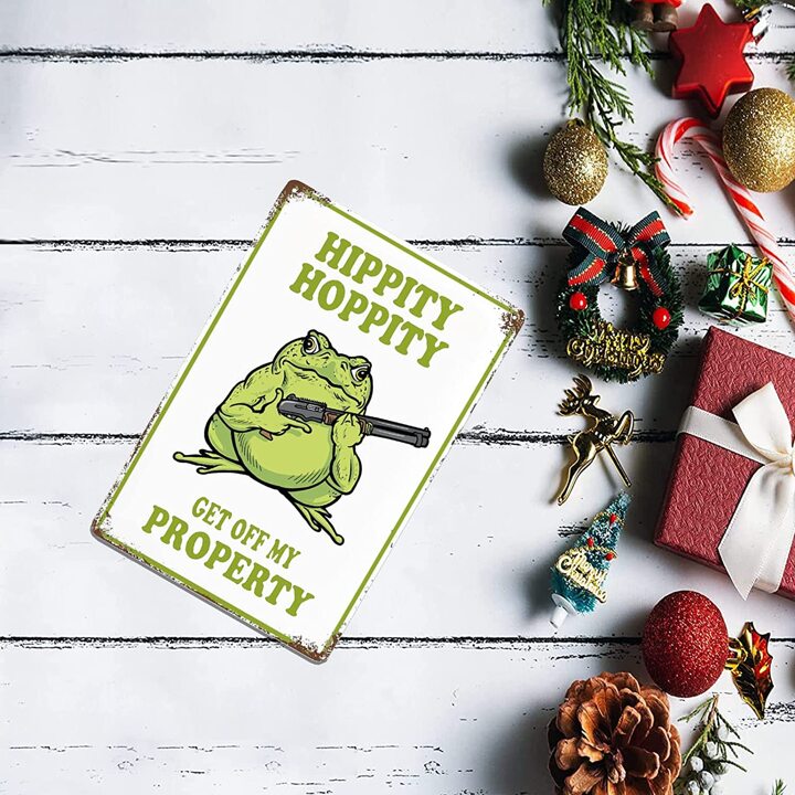 Frog Room Sign Funny Frog Bedroom Door Decor Vintage Metal Tin Signs ...