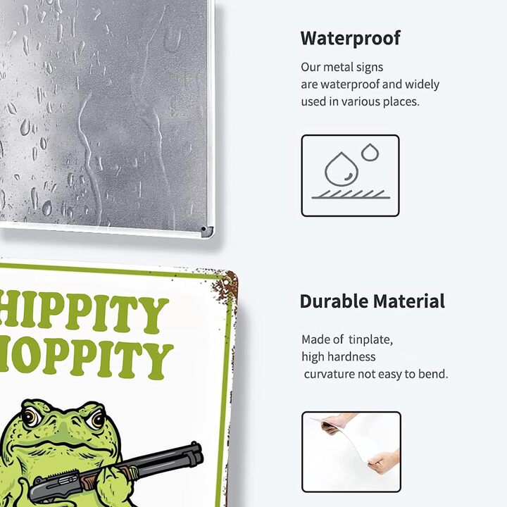 Frog Room Sign Funny Frog Bedroom Door Decor Vintage Metal Tin Signs ...