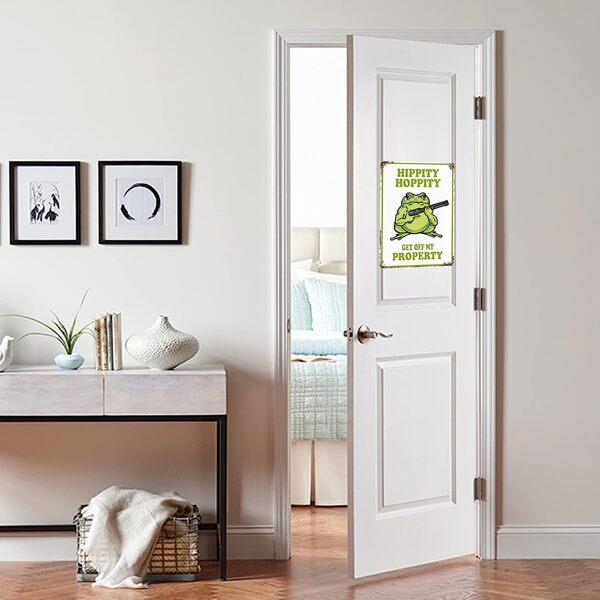 Frog Room Sign Funny Frog Bedroom Door Decor Vintage Metal Tin Signs ...