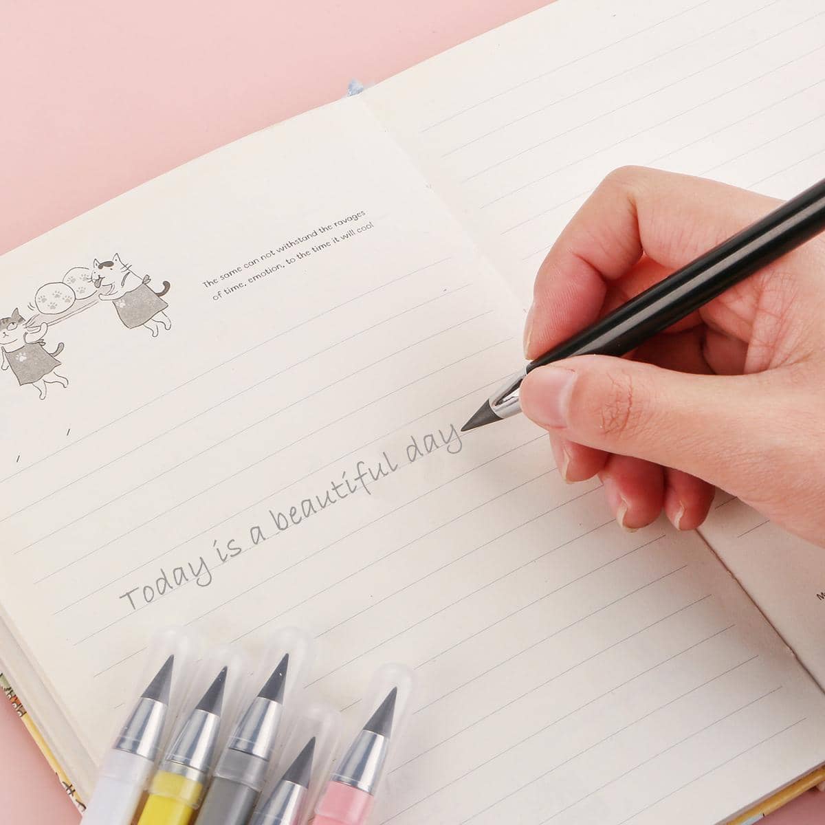 6 Pcs multicolour, Inkless Pencils Eternal, Everlasting Pencil ...