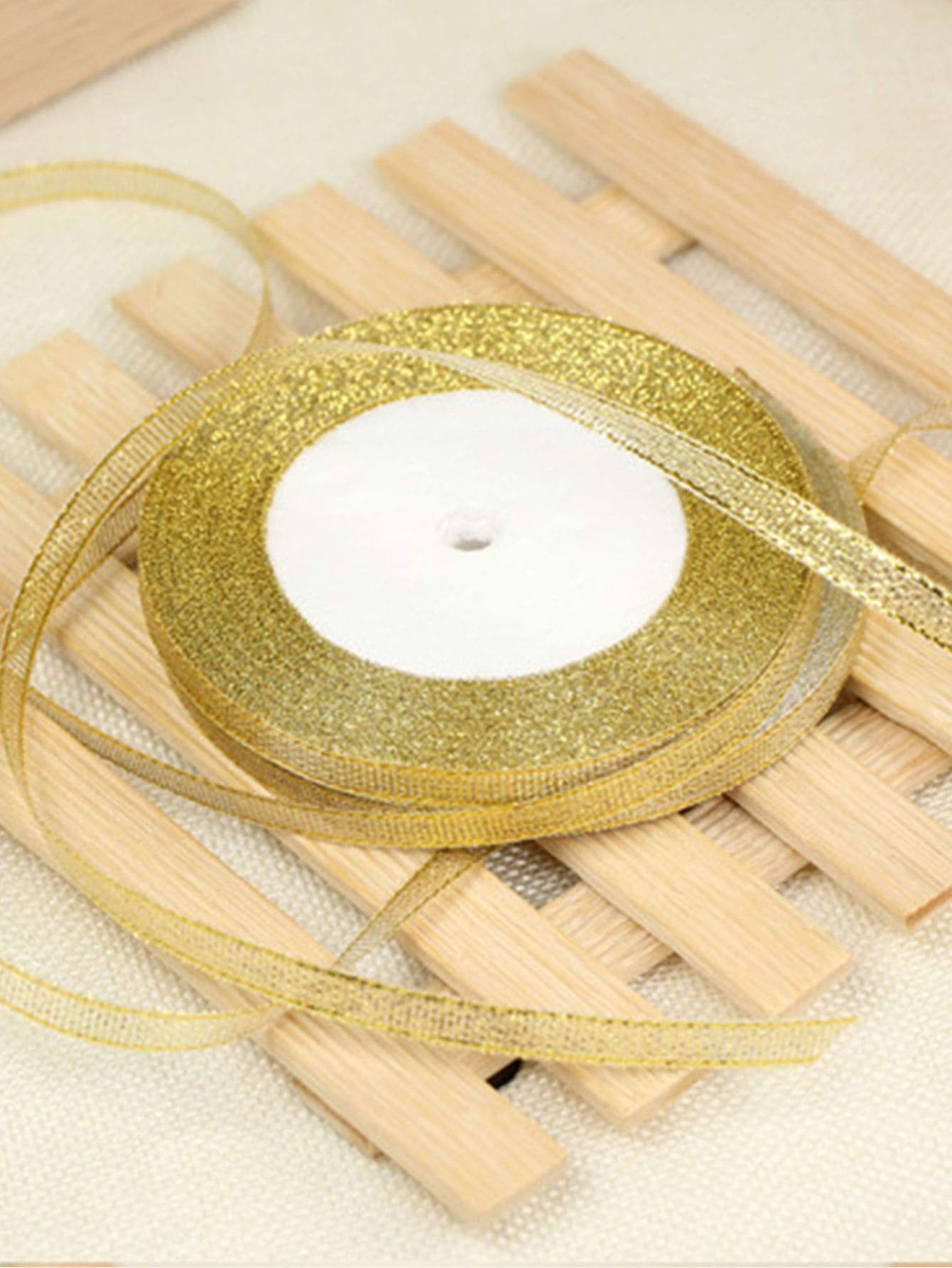 1 Roll Gold/Silver Scallion Ribbon For Baking, Gift Wrapping, Cake Box ...