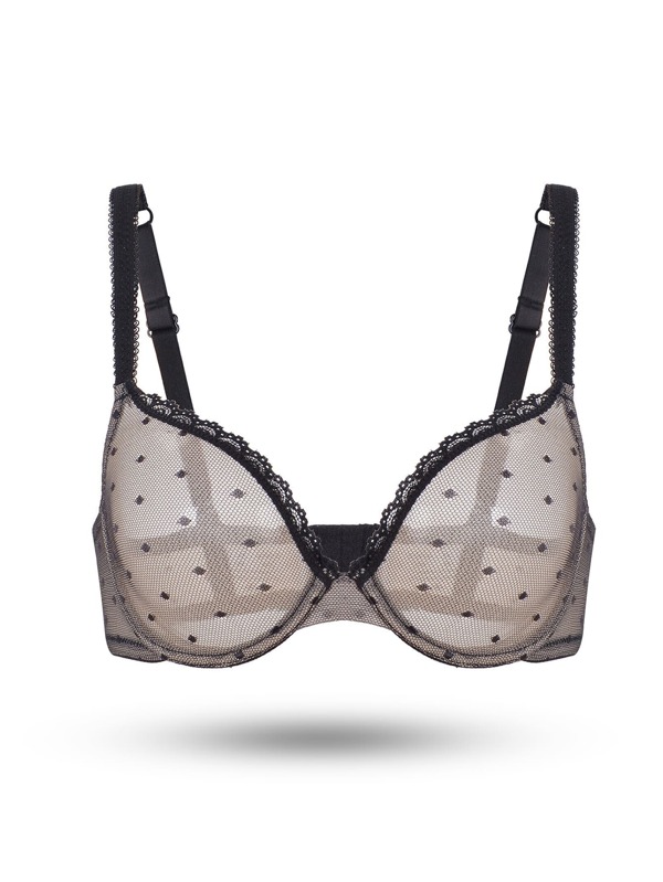 Women's Sexy See-through Lace Mesh Sheer Bralette Bra Without Padding ...