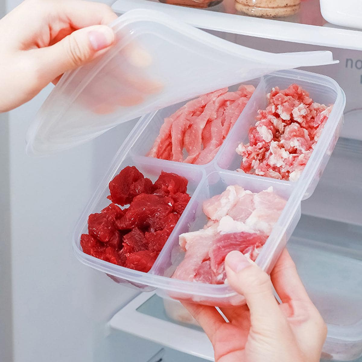 Food Storage Container With Dividers, Meal Prep Container, No Mixing ...