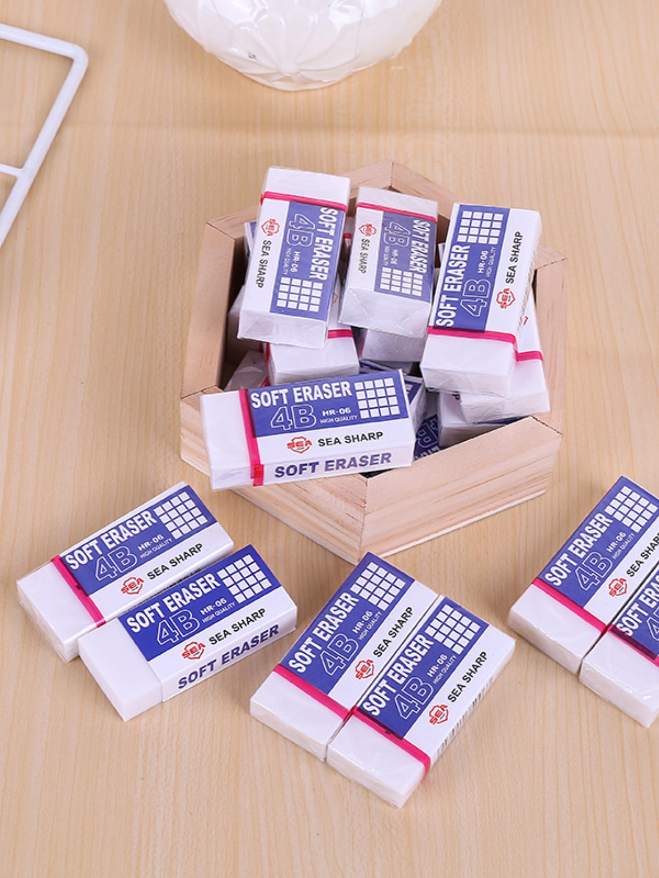 Creative 4b White Rectangular Eraser For Elementary School Students ...