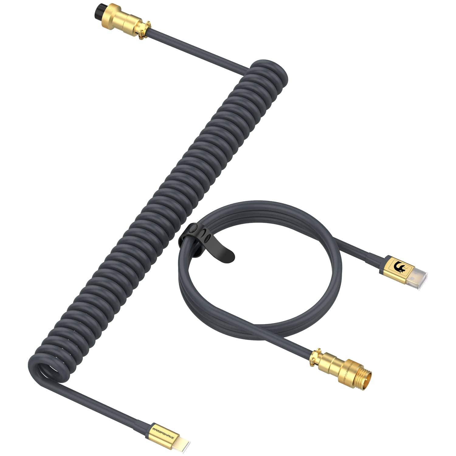 Custom Coiled Keyboard Cable for Gaming Keyboard, Double-Sleeved ...