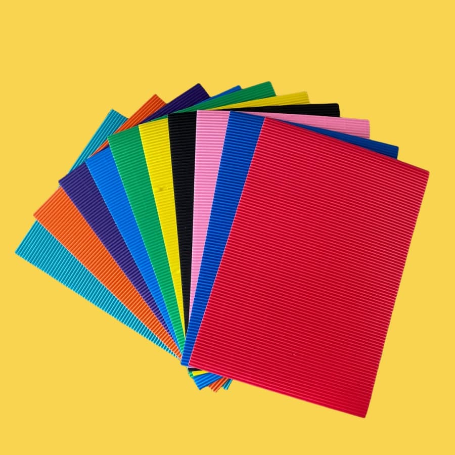 10 Sheets/set A4 Corrugated Cardboard Paper In 10 Colors | SHEIN UK