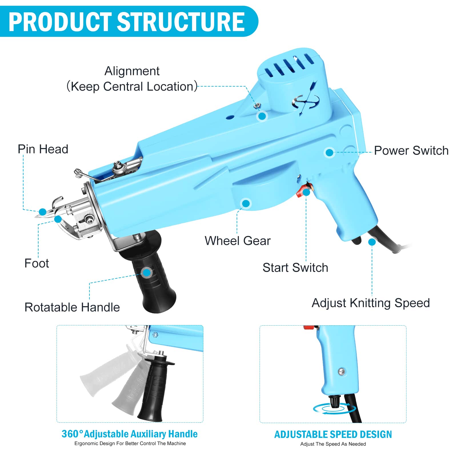 Cut Pile Rug Tufting Gun Loop Tufting Gun Rug Gun Electric Carpet ...