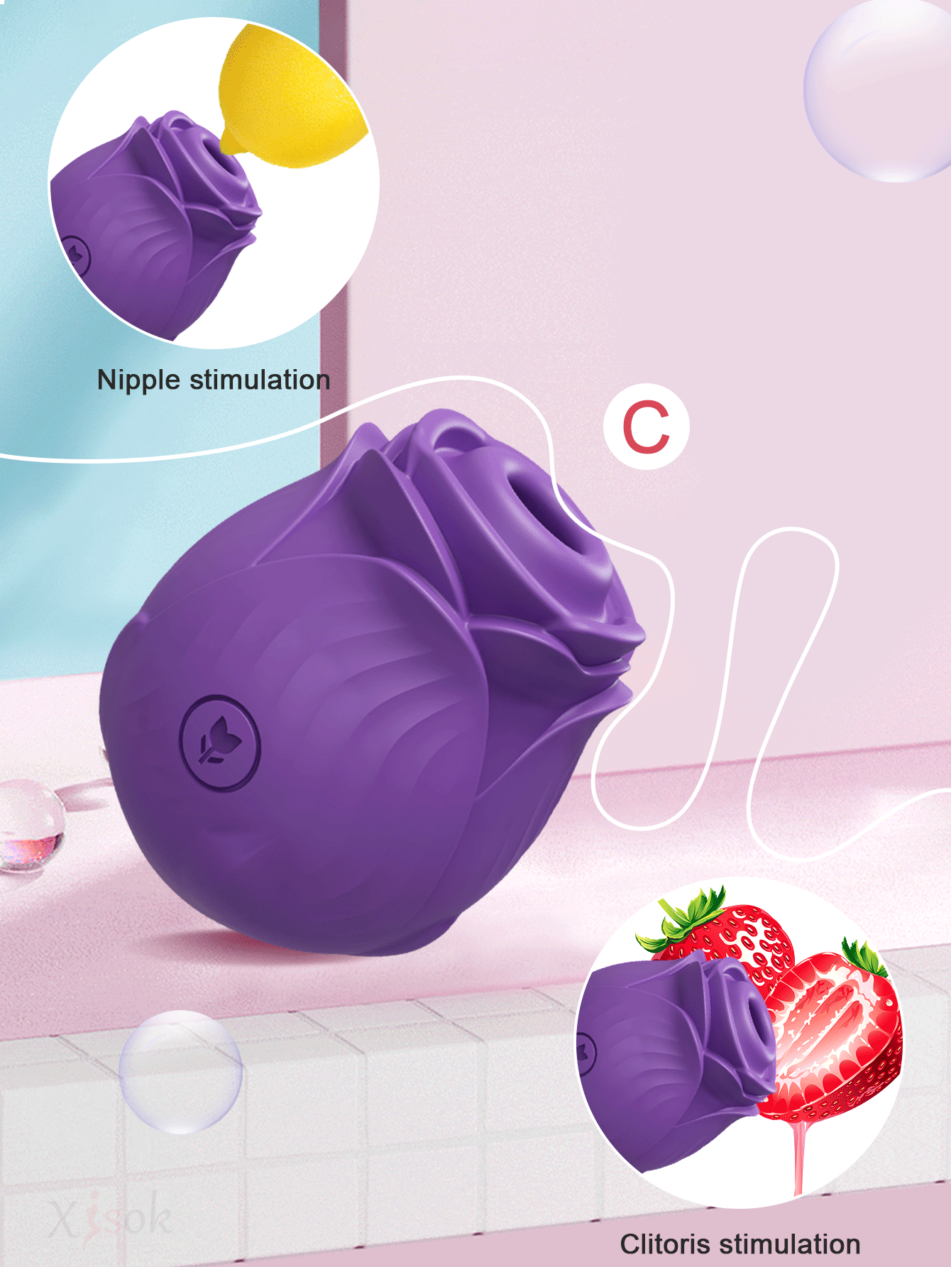 Rose Design Sex Toy For Women Sucking Vibrator Clitoris Sucker Nipple