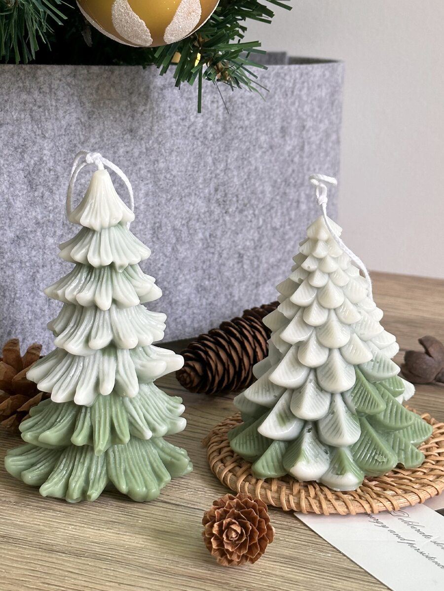 2pcs/Set Pine Tree Shaped Candle Molds | SHEIN USA