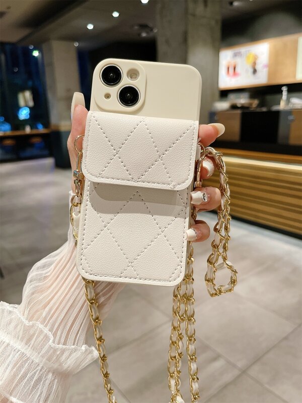 Card Holder With Diagonal Fragrance Style White Suitable For Iphone ...