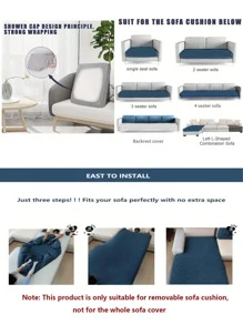 One Piece Plain Corn Kernel Sofa Cover, Modern Style Cozy Fiber Elastic ...