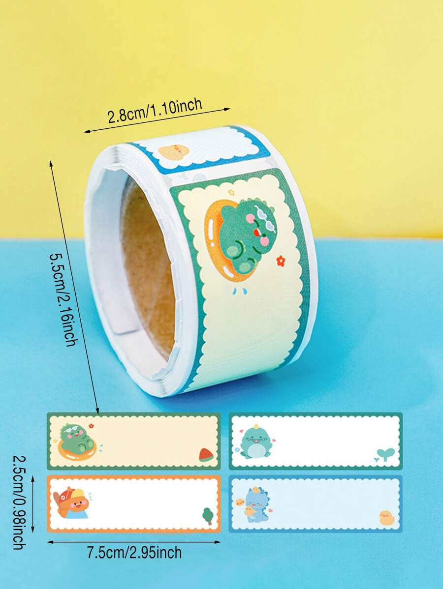 60 Pieces/1 Roll Name Tags Labels, Colorful Name Badge Stickers with ...