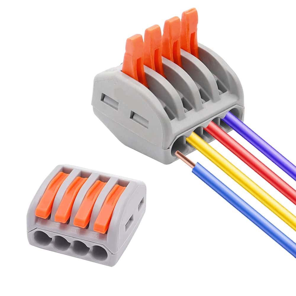 10pcs 4/5 Port Lever Nut Connector, Terminal Block Wire Push Cable ...