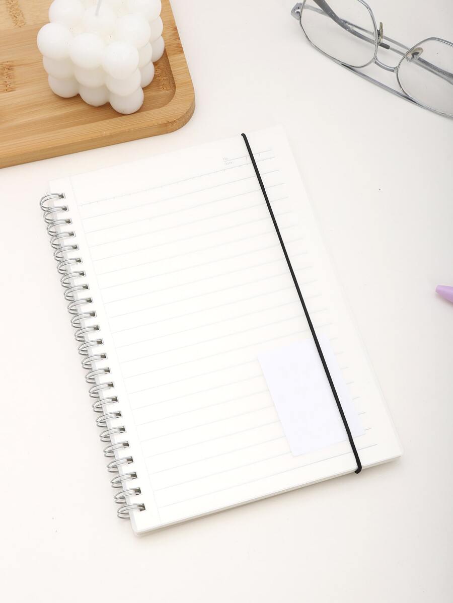 1pack/1pc Pp Spiral Notebook, A5 Lined Transparent Journal For Study Or ...