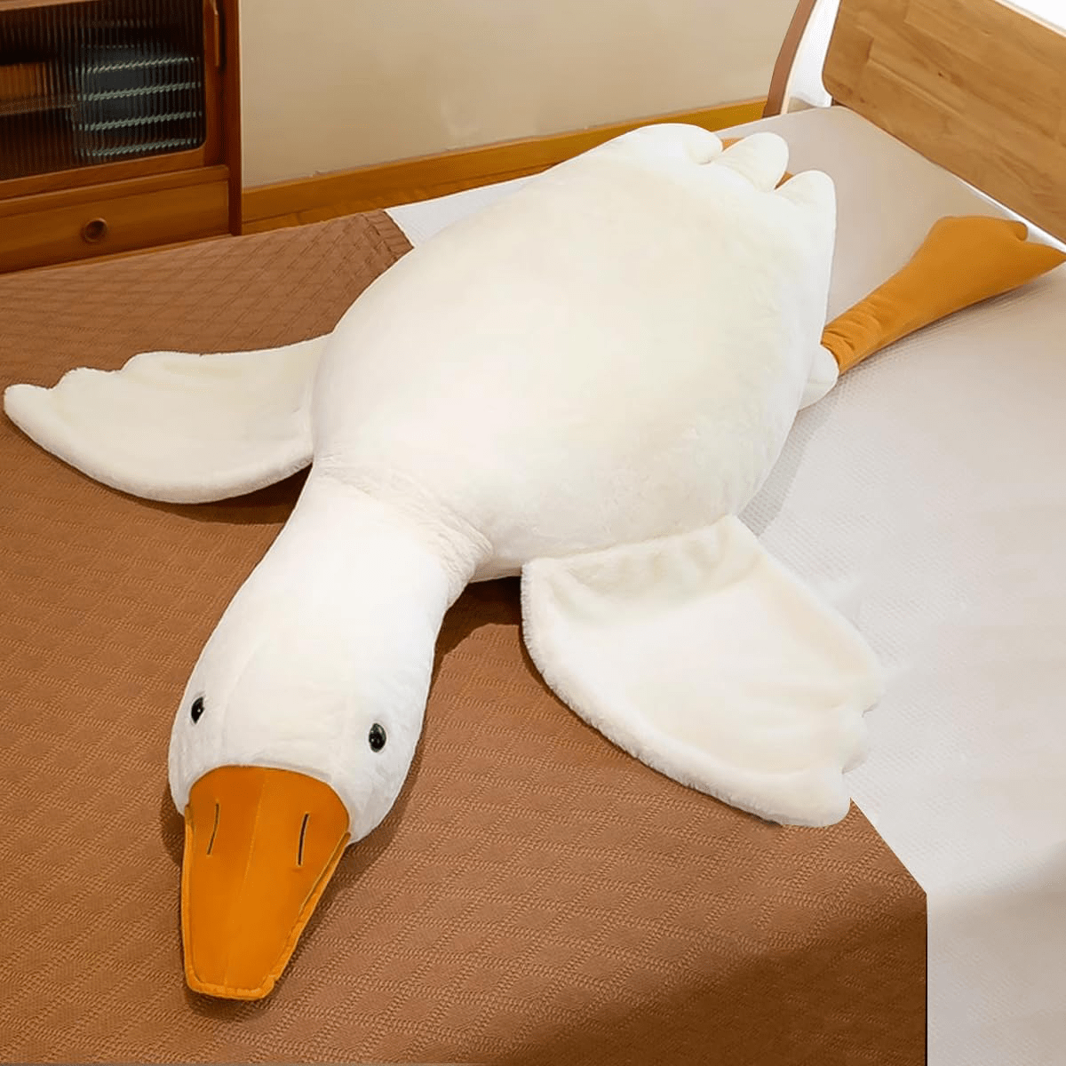 A 50cm Goose Stuffed Animals Plush Pillow Super Soft White Swan ...