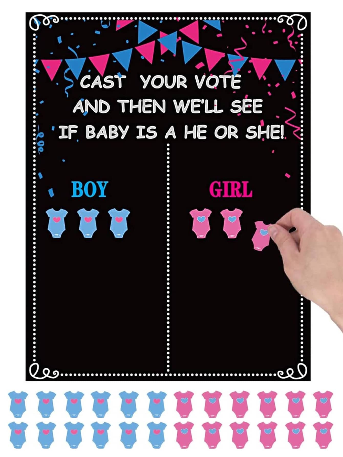 1 Set Gender Reveal Darts and Balloons Board Boy or Girl Gender Reveal ...