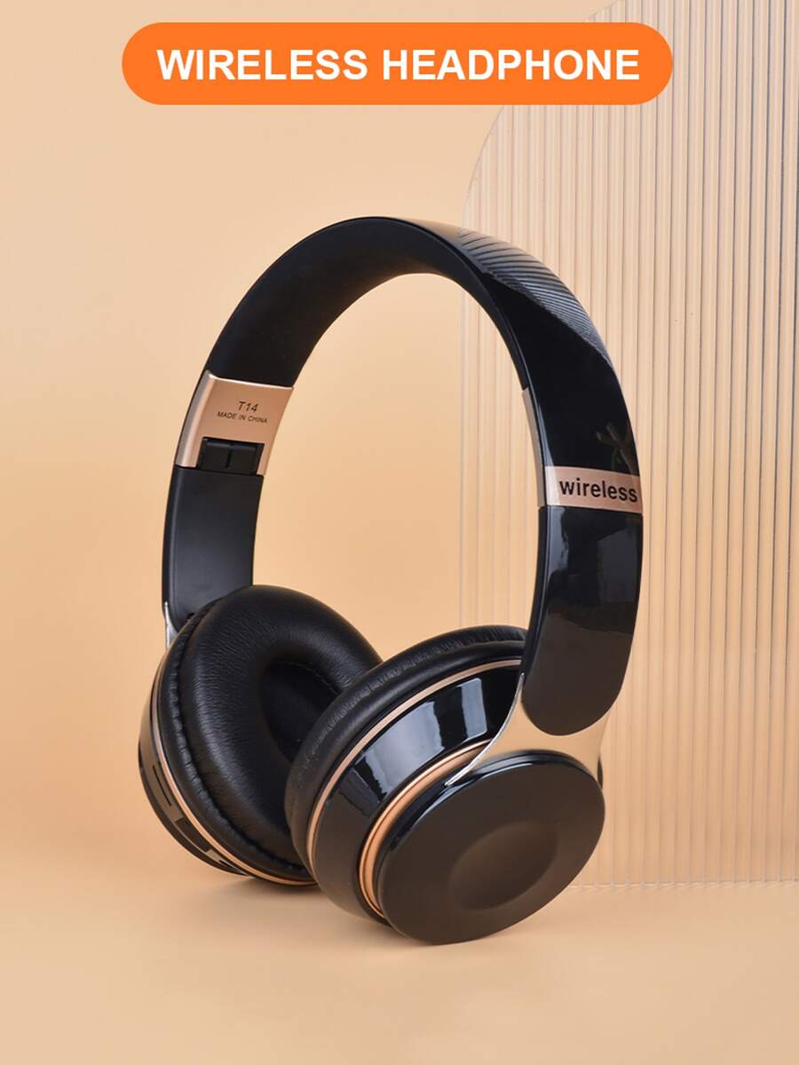 New T14 Wireless Headphones With Passive Noise Cancelling, Full Ear ...