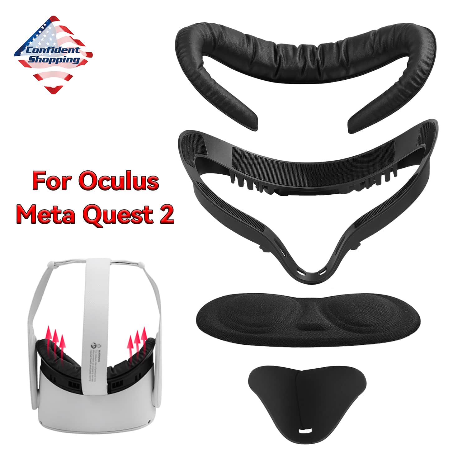 VR Facial Comfort Kit For Oculus Meta Quest 2,Enhance Comfort And ...