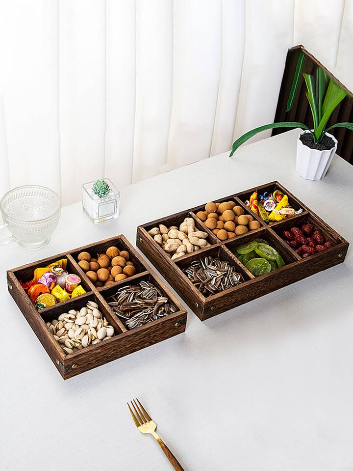 1PC Fruit serving case Snack Case Snack Holder 4-compartment case Candy ...