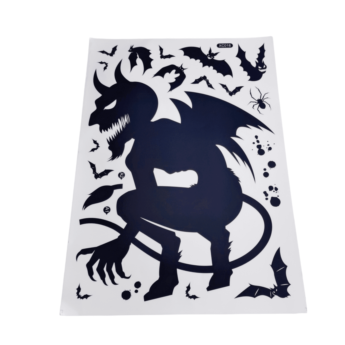 Halloween Ghost, Monster, Ghoul Window Stickers, Bat, Skeleton Party ...