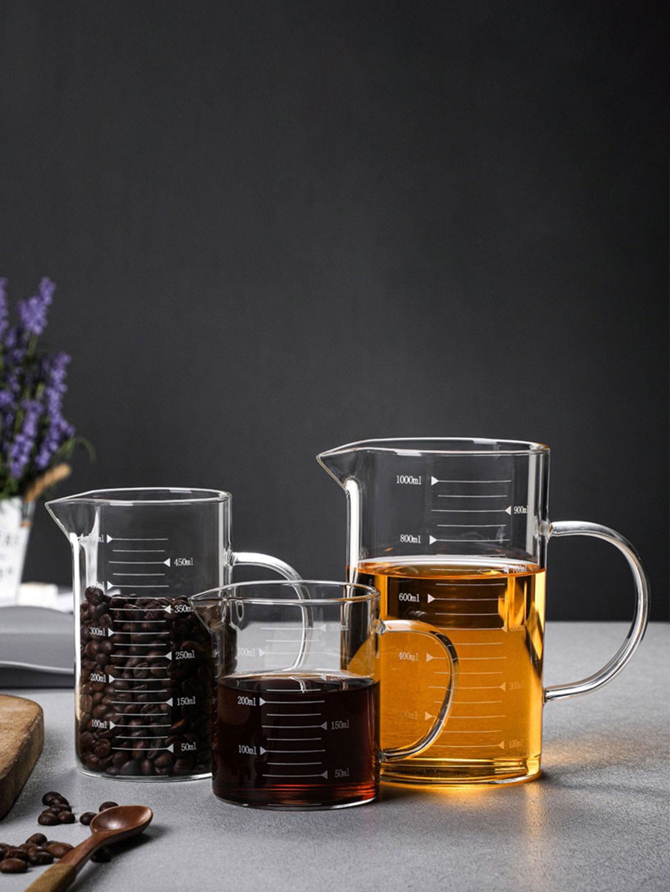 Glass Measuring Cup With Scale Markings, High Borosilicate Heat ...