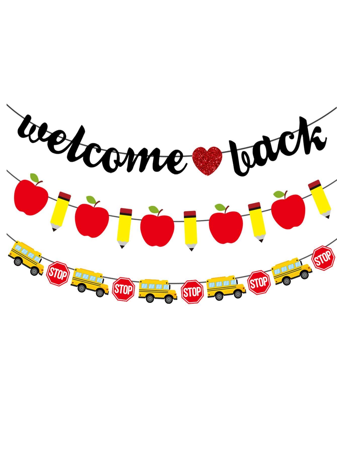 Cartoon Fun Classroom Decoration Welcome Back To School Banner In ...