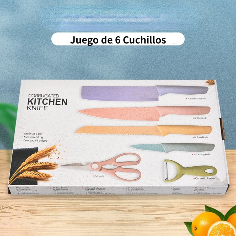 Set Of 6 Kitchen Knives | SHEIN USA
