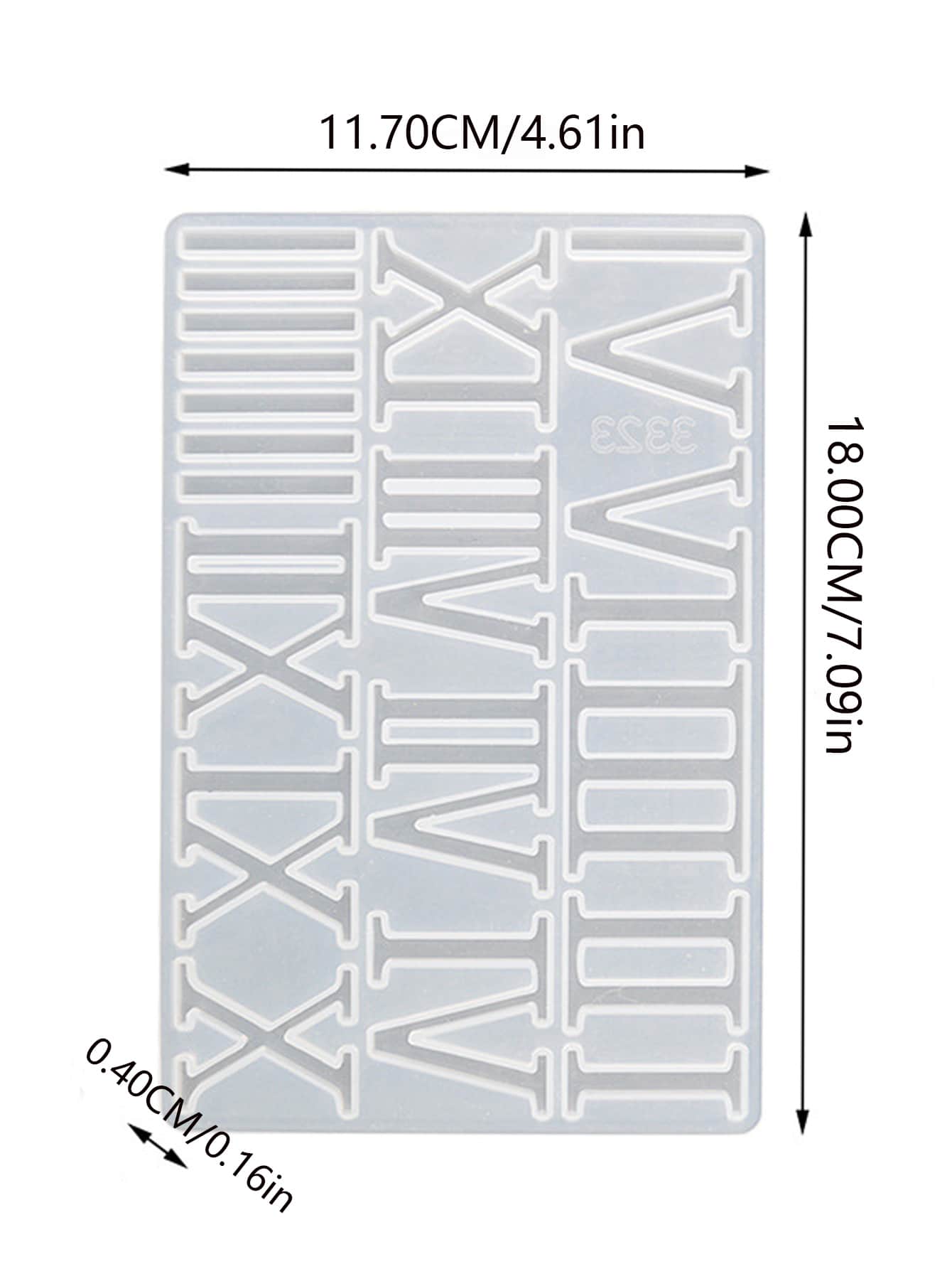 Diy Mirror Crystal Glue Clock Numbers Mold, Numerals Creative Pendant ...