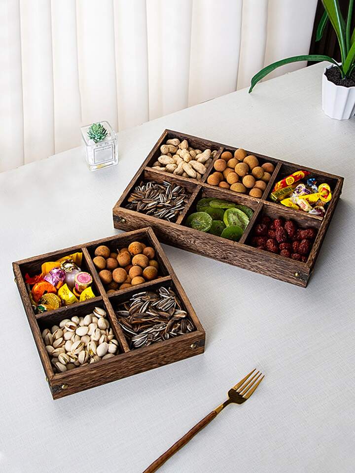 1PC Fruit serving case Snack Case Snack Holder 4-compartment case Candy ...