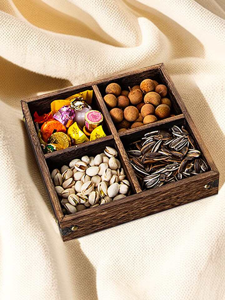 1PC Fruit serving case Snack Case Snack Holder 4-compartment case Candy ...