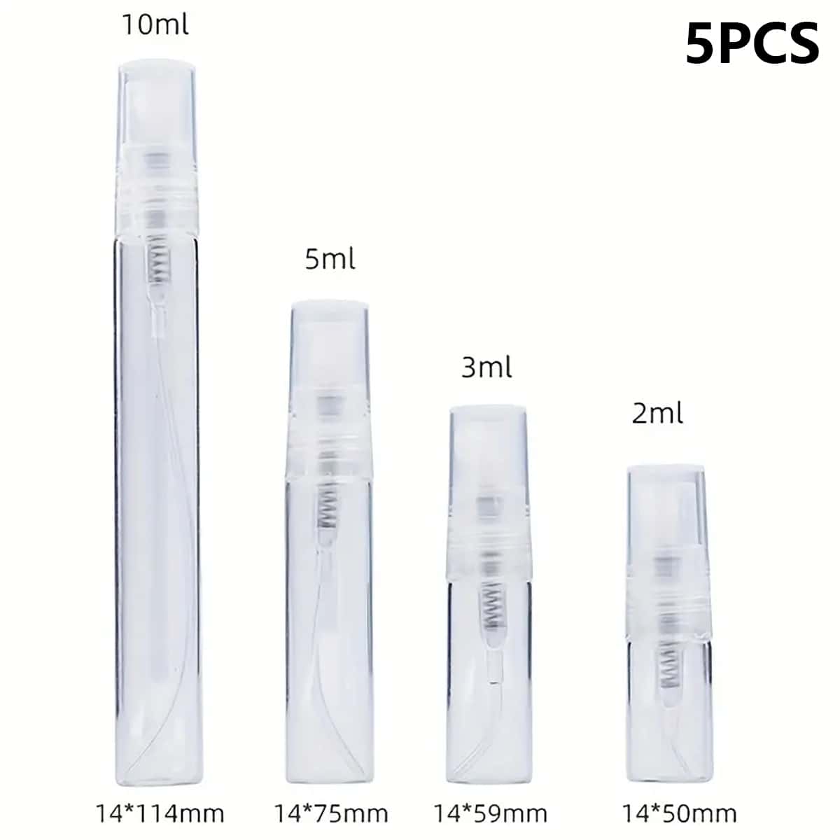 5-Pack of Mini Refillable Perfume Spray Bottles - Perfect for Travel ...