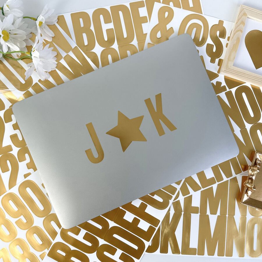 6sheets 2.5inch Hot Stamping Letters Stickers, Large Alphabet, Numbers ...