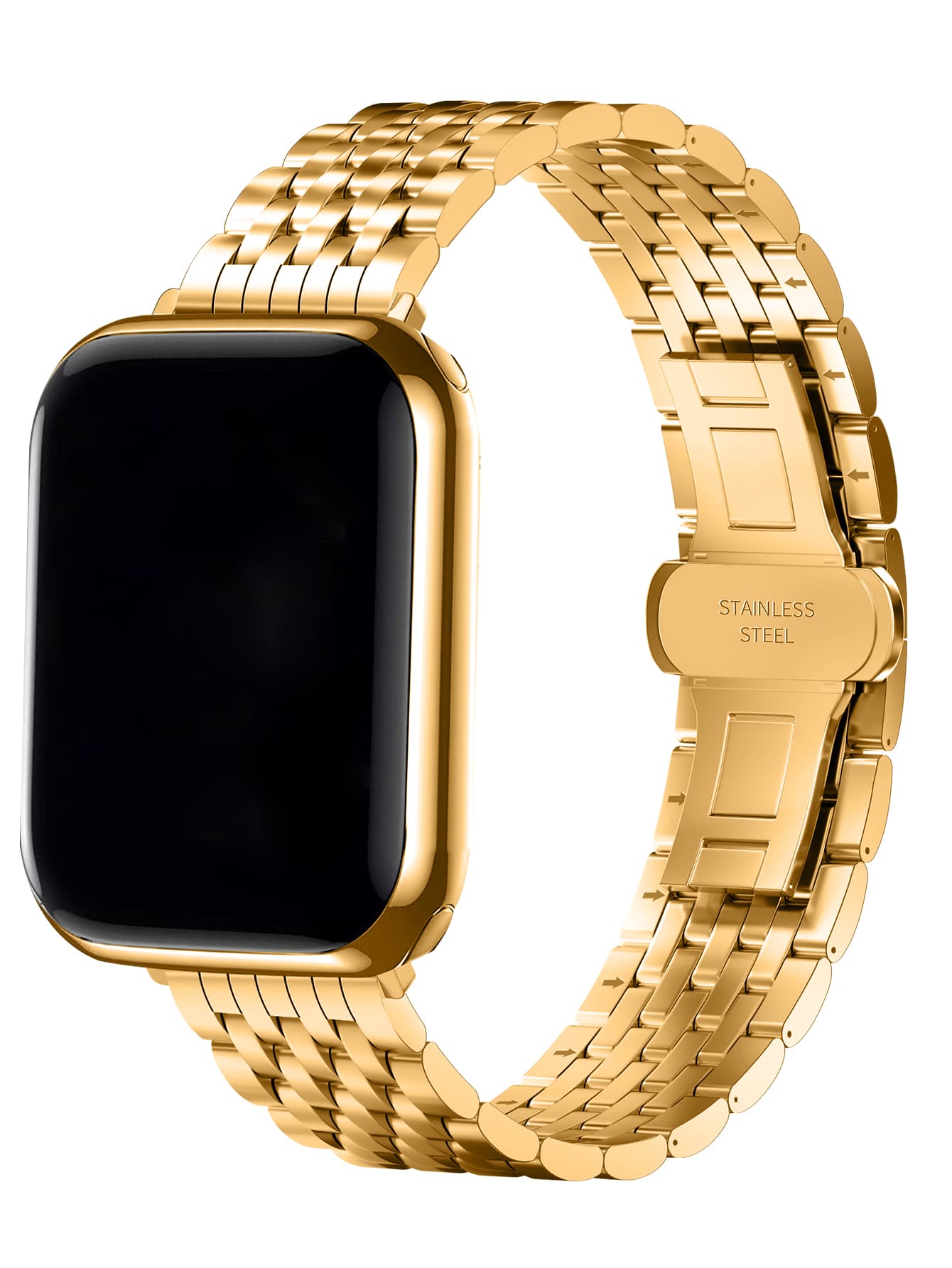 New Stainless Steel Watch Band Compatible With All Apple Watch Models ...