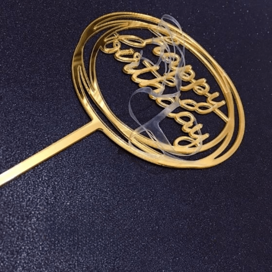 1pc Happy Birthday Cake Toppers - Acrylic Cake Inserts for Birthday ...