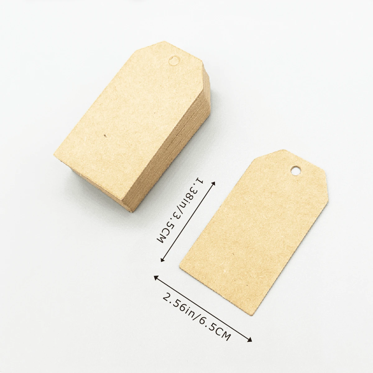50pcs/pack Kraft Paper Gift Tags With String & Price Labels, Blank Hang ...
