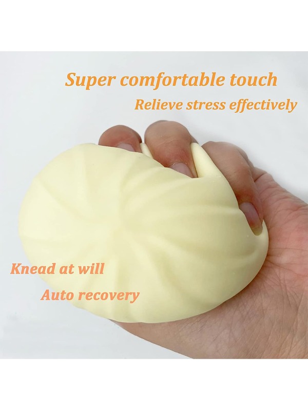 Dumpling Squishy Stress Ball Fidget Toy Dough Ball Squishy Bun Squeeze ...
