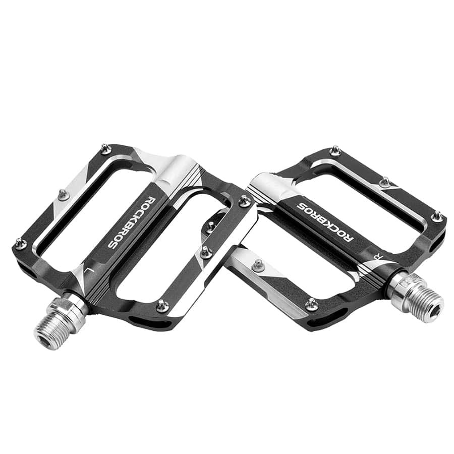 Rock BROS Mountain Bike Pedals Flat Bicycle MTB Pedals 9/16 Lightweight ...