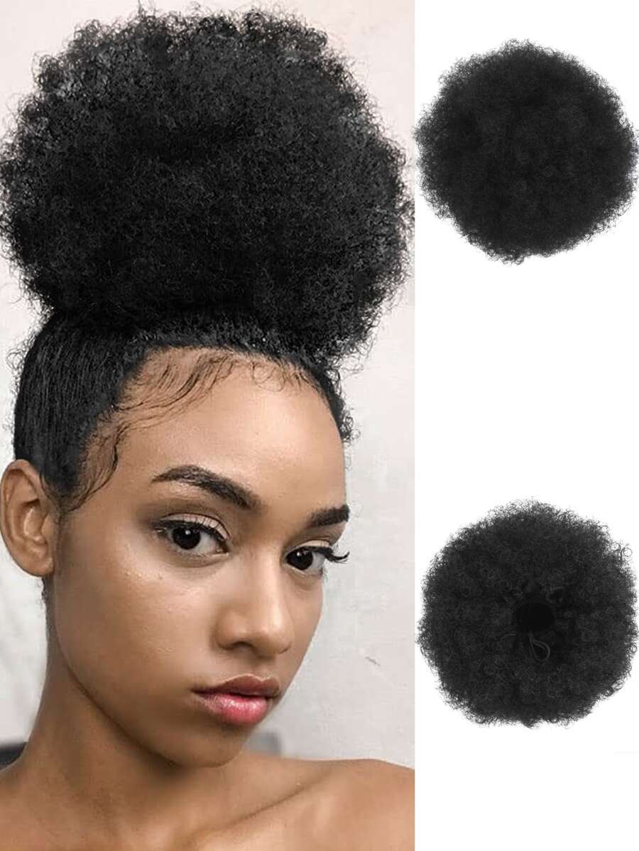 The 8-Inch Synthetic Short African Fluffy Ponytail Fits Natural Hair ...