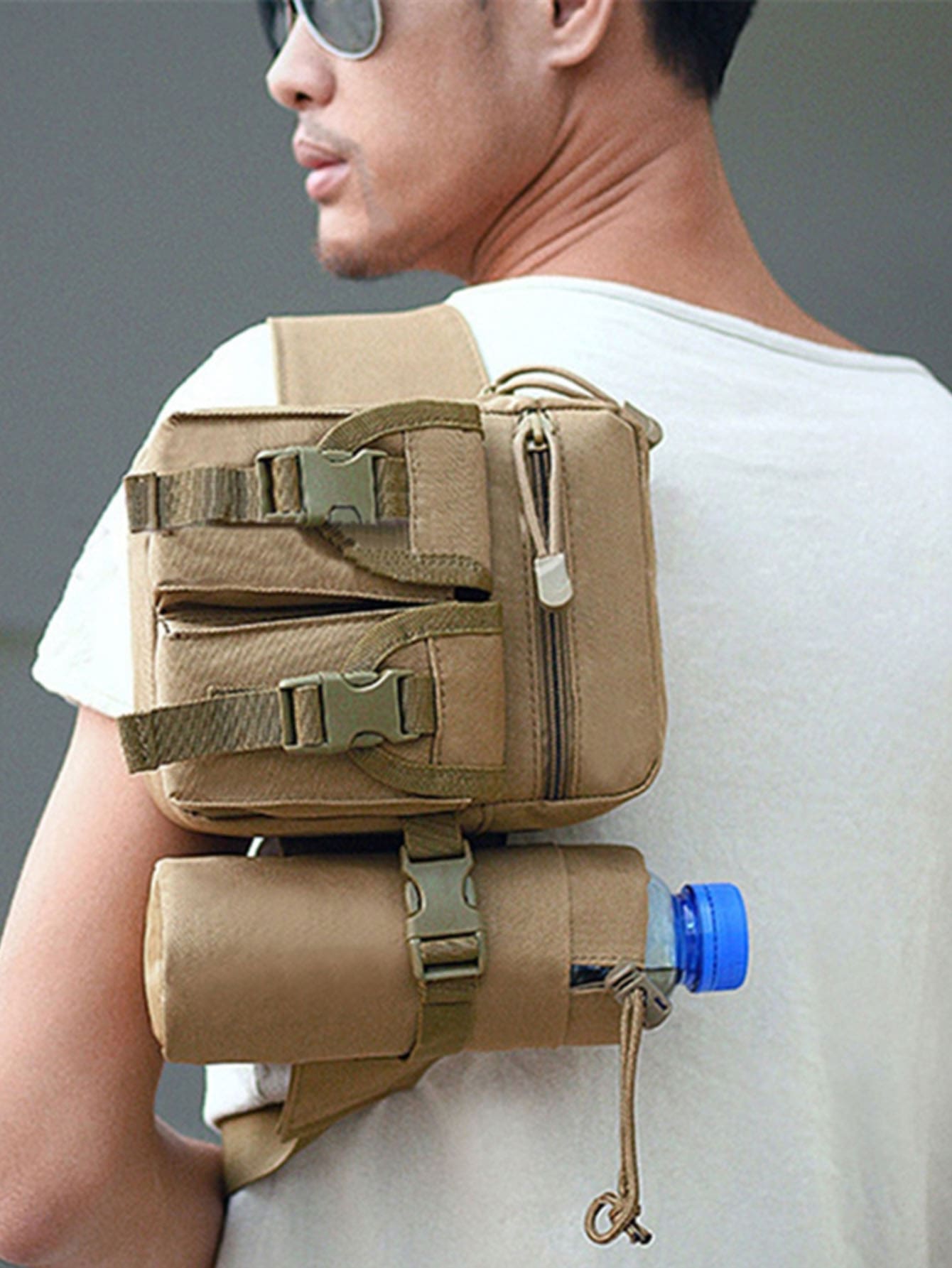 Men's Multifunctional Waterproof Waist Bag With Water Bottle Holder ...