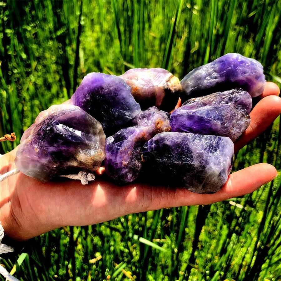 Zenkeeper 1 Lb Rough Amethyst Stone Natural Raw Amethyst Crystal Stones ...