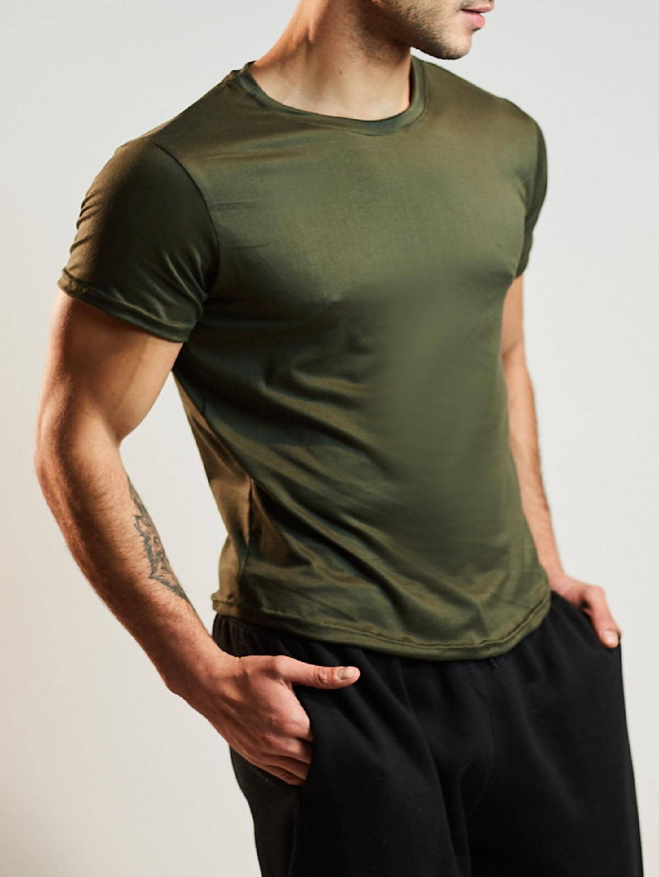 Playera De Manga Corta Casual Deportiva Super Suave De Fibras Elasticas ...