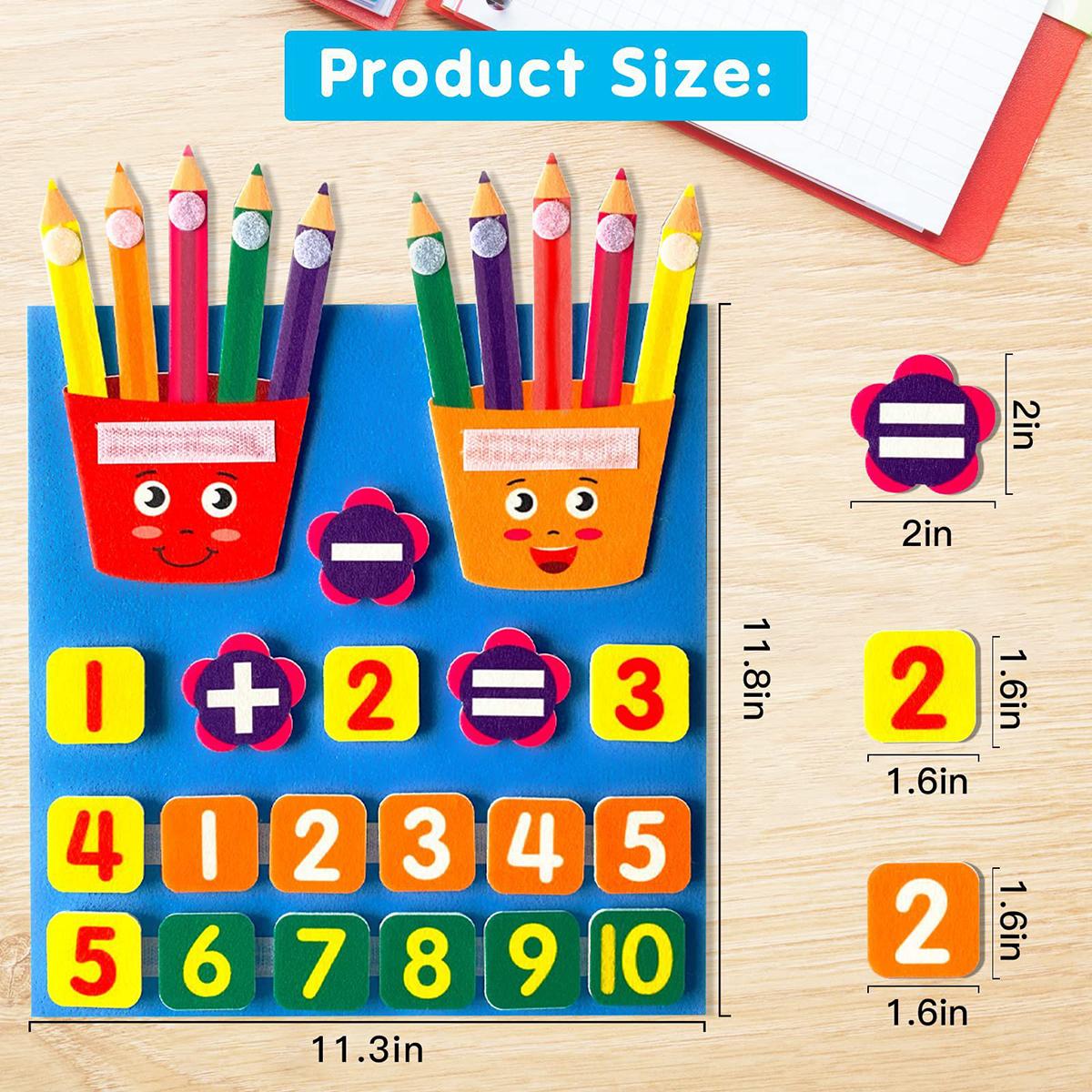 Learning Numbers Felt Board for Toddlers,Counters for Kids Preschool ...