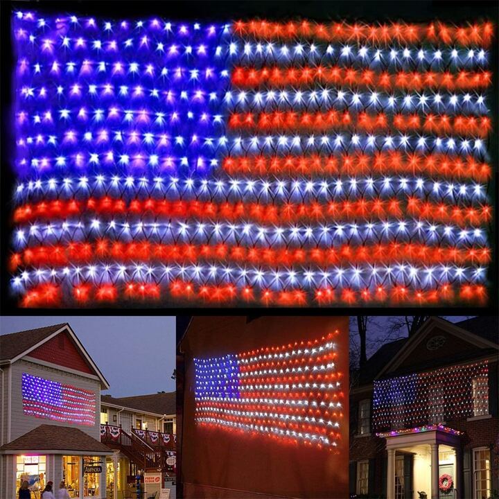 American Flag Christmas Lights